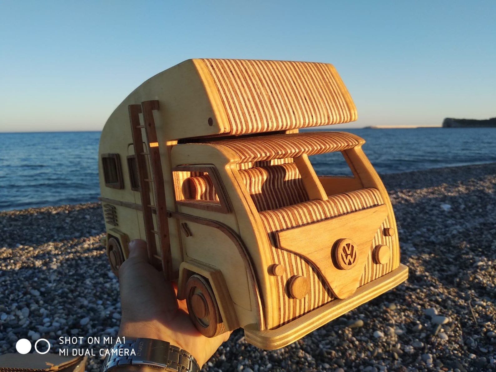 Wooden Caravan Toy Woswagen Camper Car, Boy Girl Dad Model Birthday ...