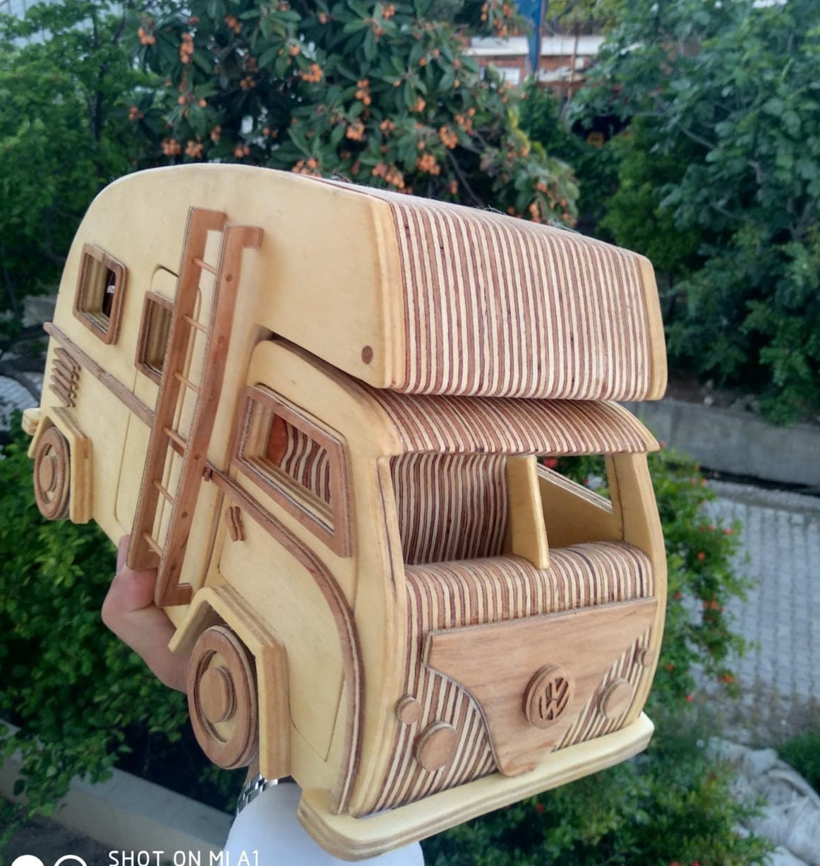 Wooden Caravan Toy Woswagen Camper Car, Boy Girl Dad Model Birthday ...
