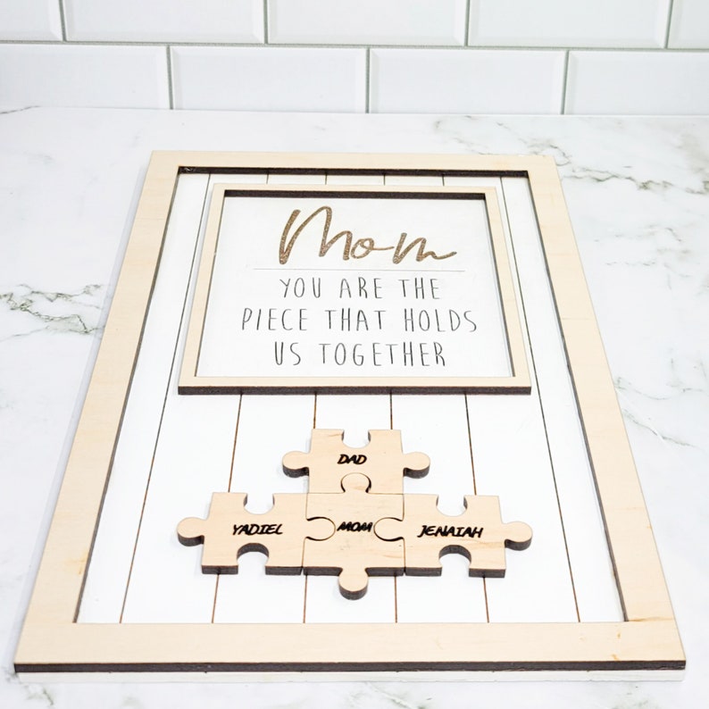 Mom Puzzle Piece Mom Puzzle Sign Mom Puzzle Piece Sign You Etsy