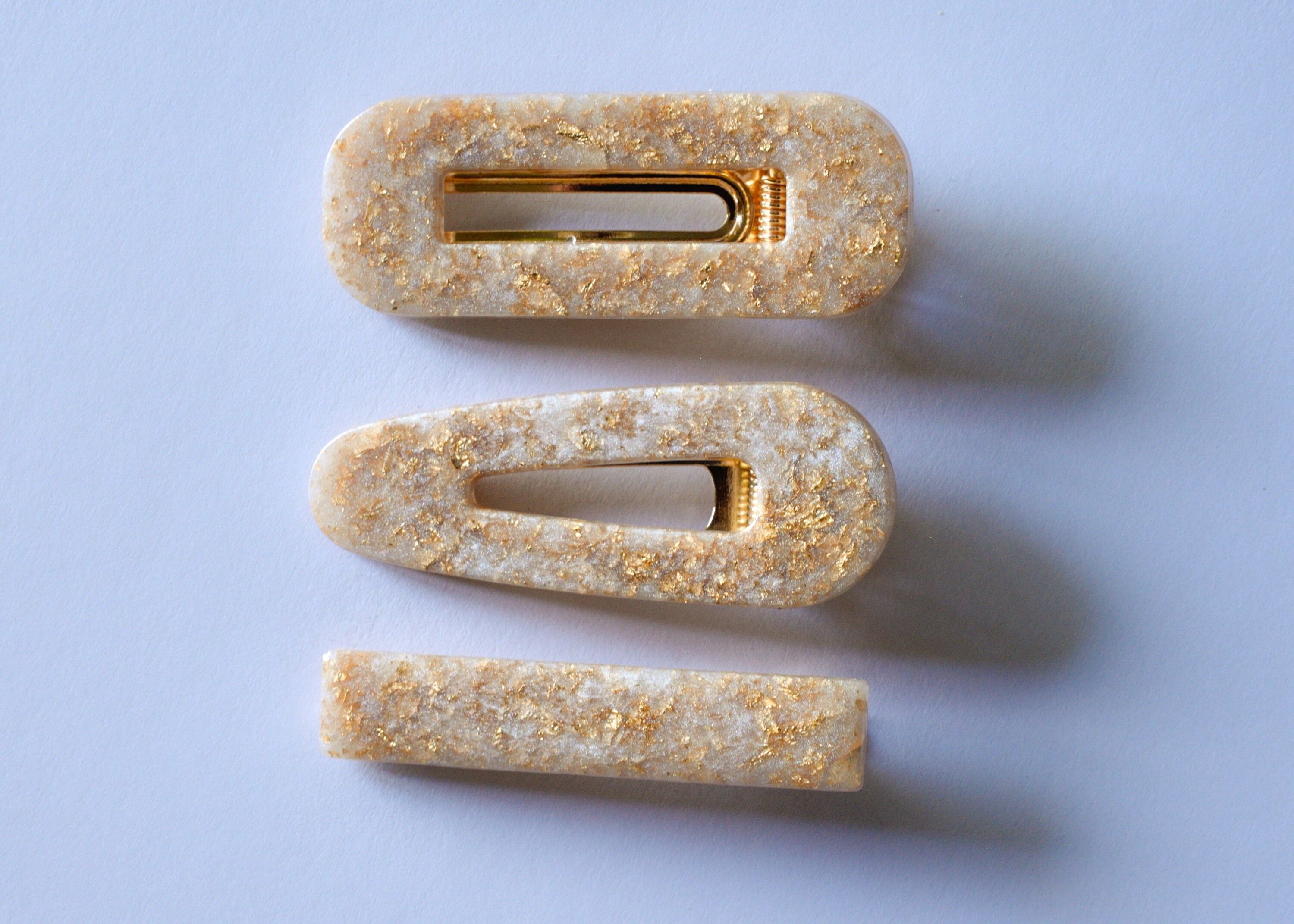 Gold Barrette/ Gold Hair Clips/ Barrette/ Gold/ Single Hair - Etsy