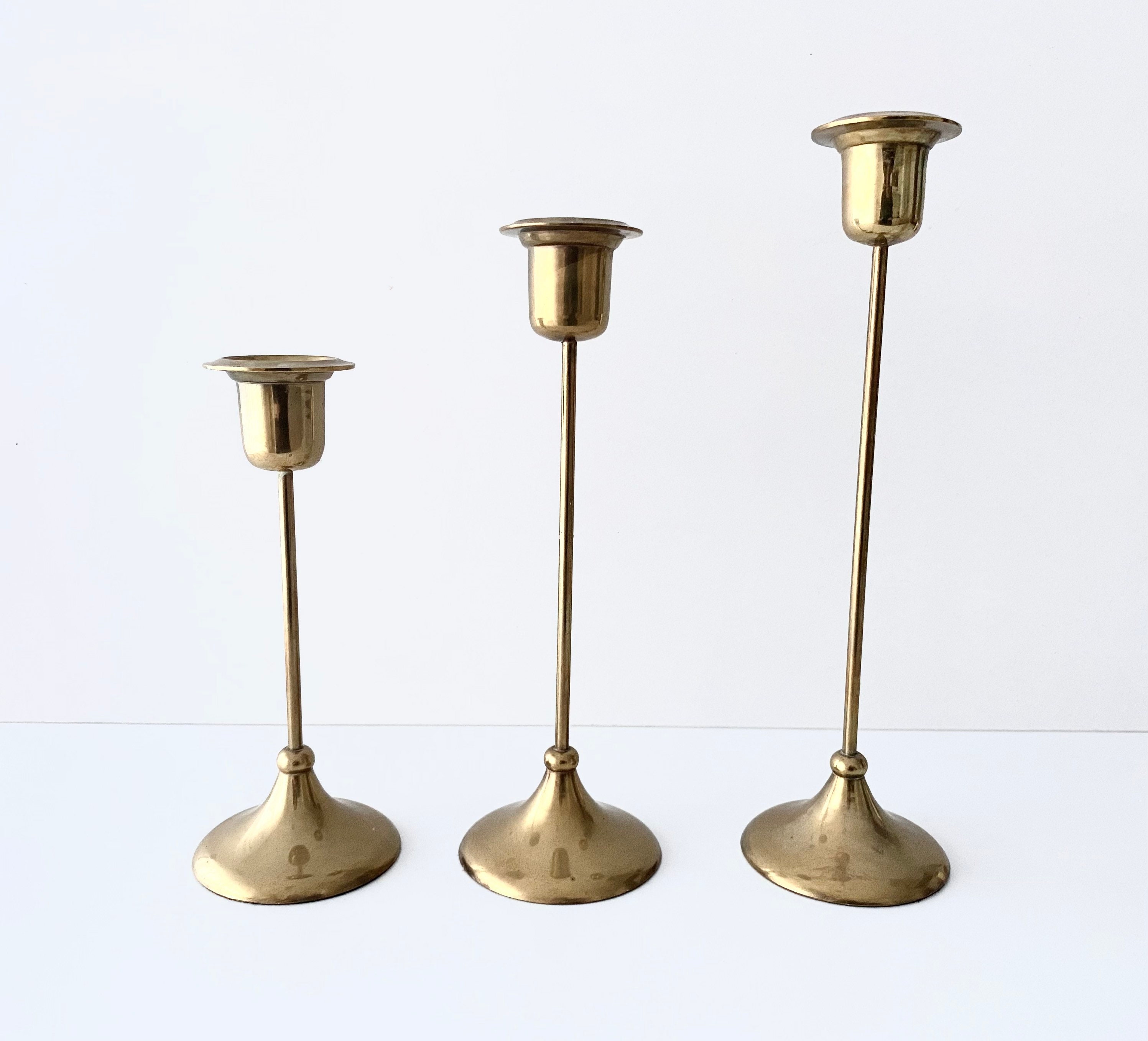 Vintage Brass Candle Holders. - Etsy