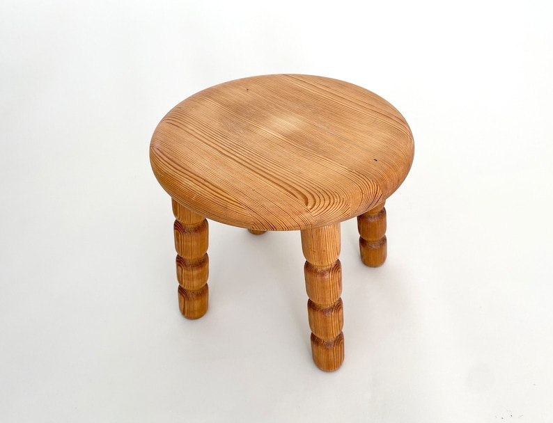 A Small Swedish Pine Wood Milking Stool. Scandinavian Mid Century ...