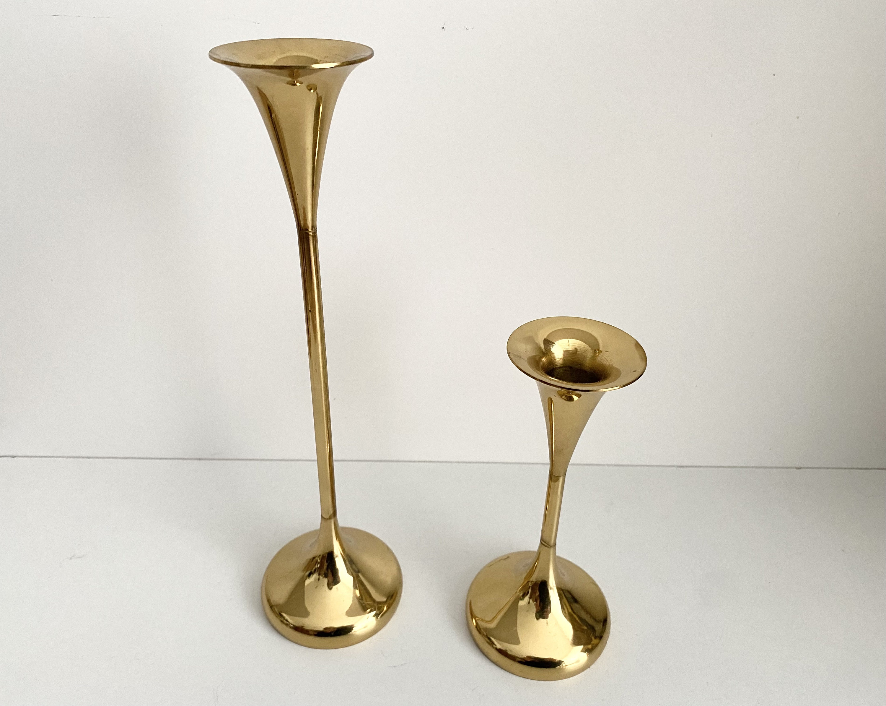 Vintage Brass Candle Holders. - Etsy