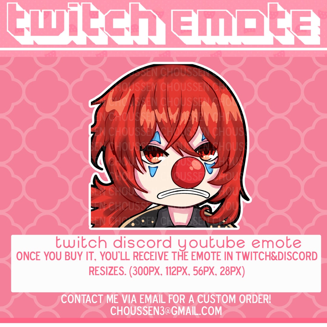 Diluc Clown Emote - Etsy