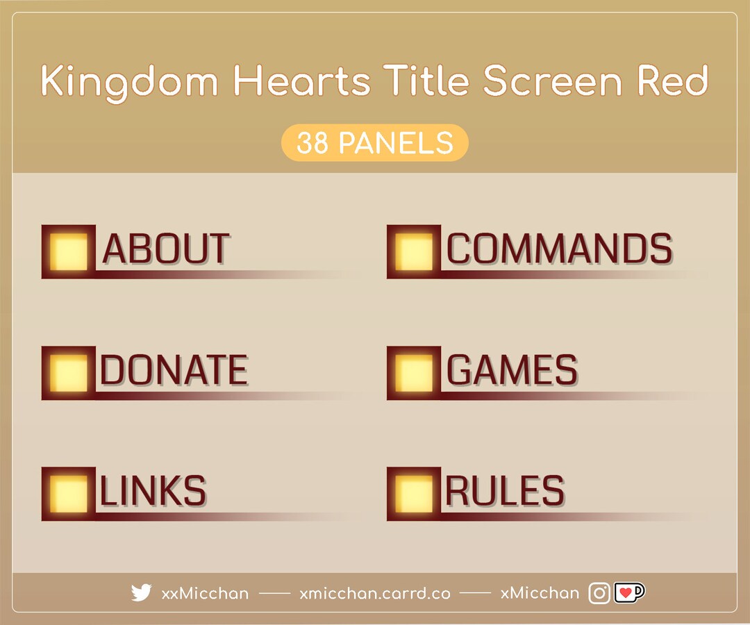 Kingdom Hearts Twitch Panels KH Panels Twitch Kingdom Hearts Title ...