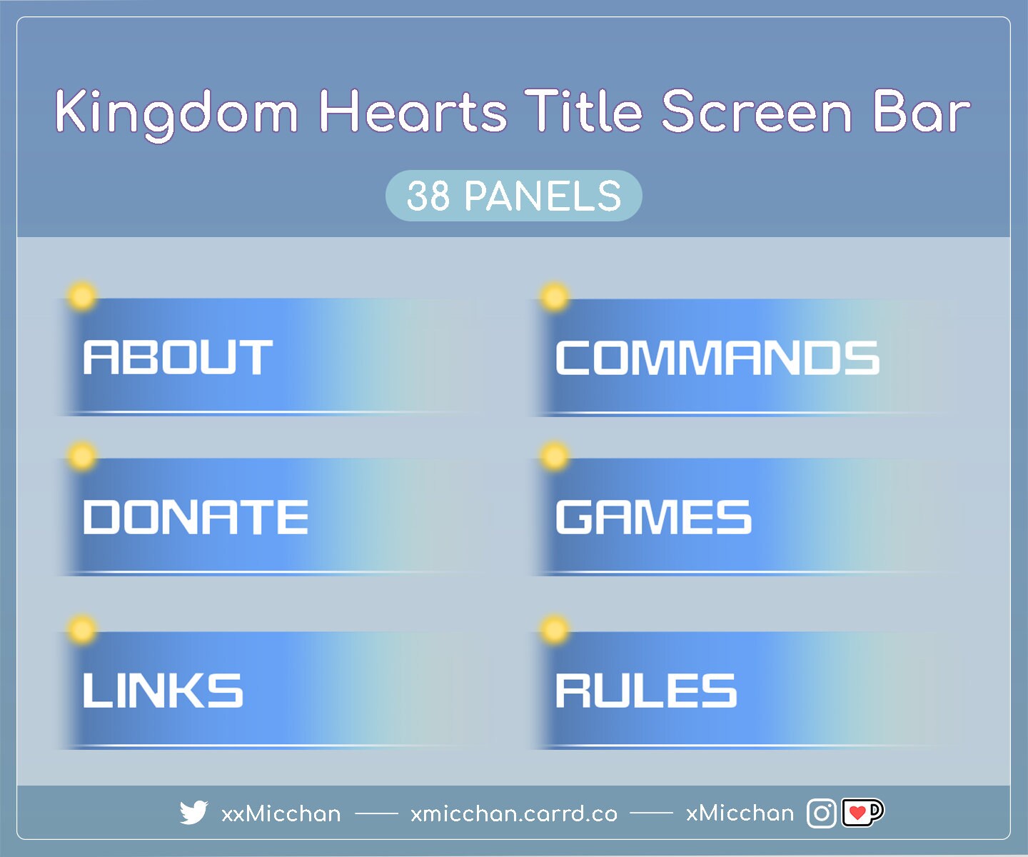 Kingdom Hearts Twitch Panels KH Panels Twitch Kingdom Hearts Title ...