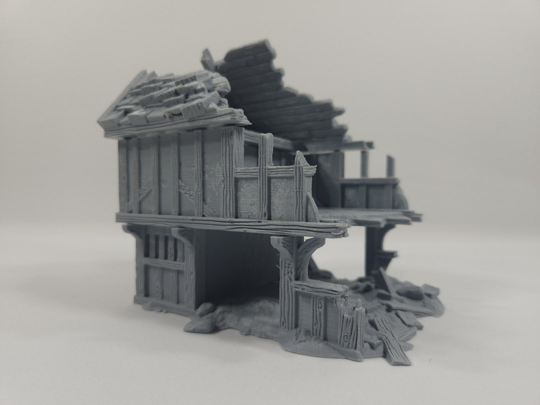 Kasenport Townhall Ruins | Dark Realms | 28mm | Sci-fi | Cyberpunk ...