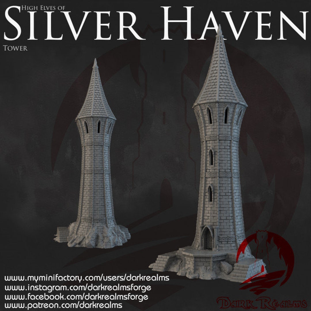 High Elves Silver Haven Tower | Dark Realms | 28mm | Dungeons and ...