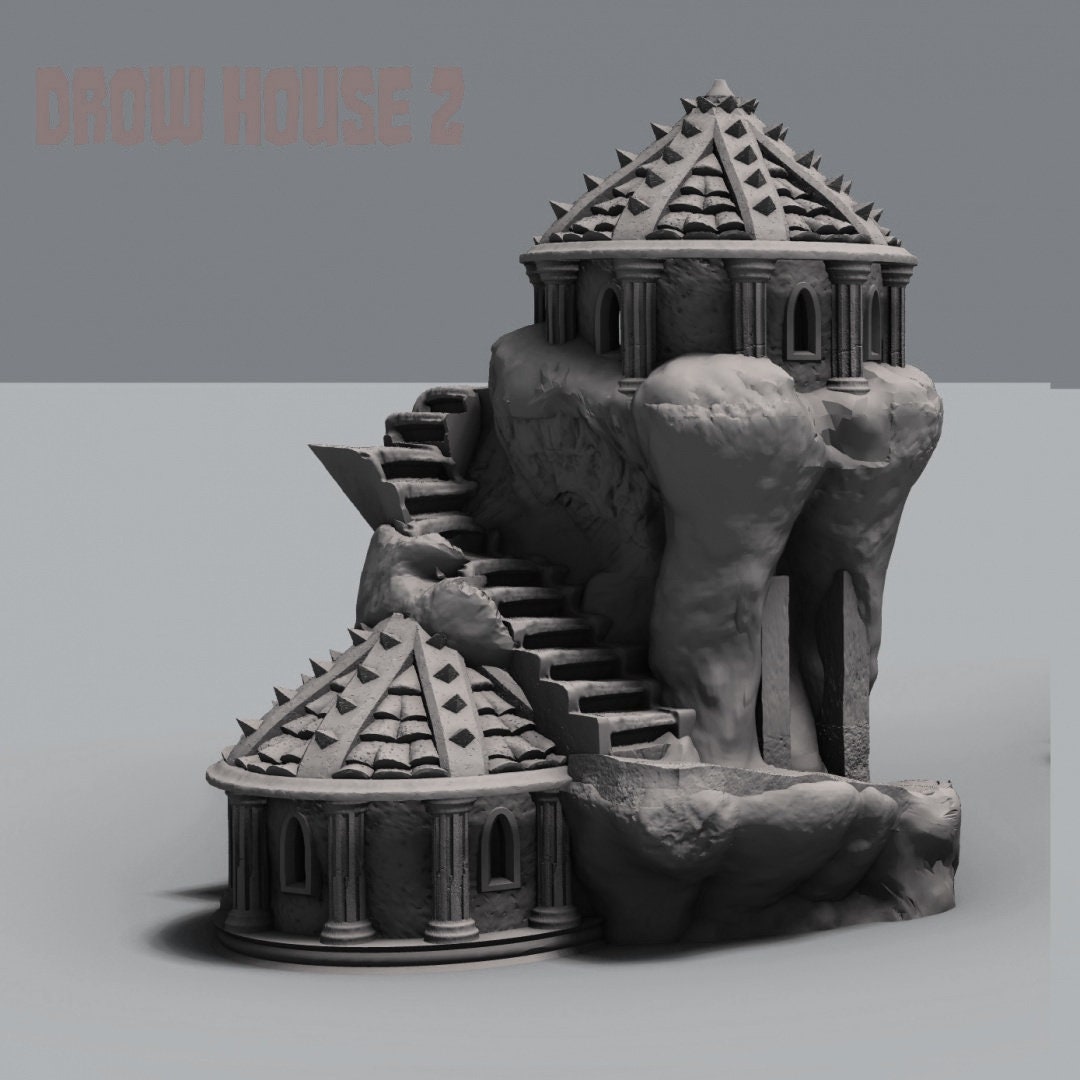 Drow House 2 Gamescape3d 28mm Fantasy Dungeons and Dragons Terrain RPG ...