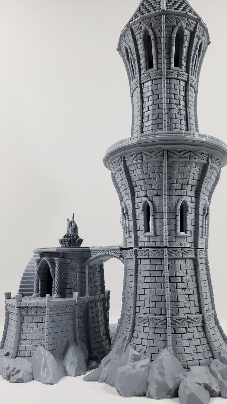 High Elves Lighthouse With Dock | Dark Realms | 28mm | Dungeons and ...