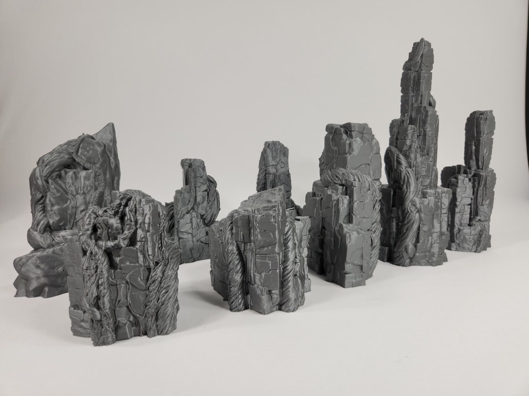 Vine of Rocks Set of 10 Terrain by 3dhexes | Dungeons and Dragons ...