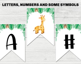 Pink Floral Printable Banner Alphabet A-Z and Numbers, Baby Shower ...