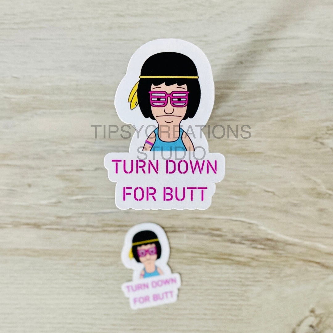 Tina Belcher, Butts, Sticker, Sticker for Hydroflask, Water Bottle ...