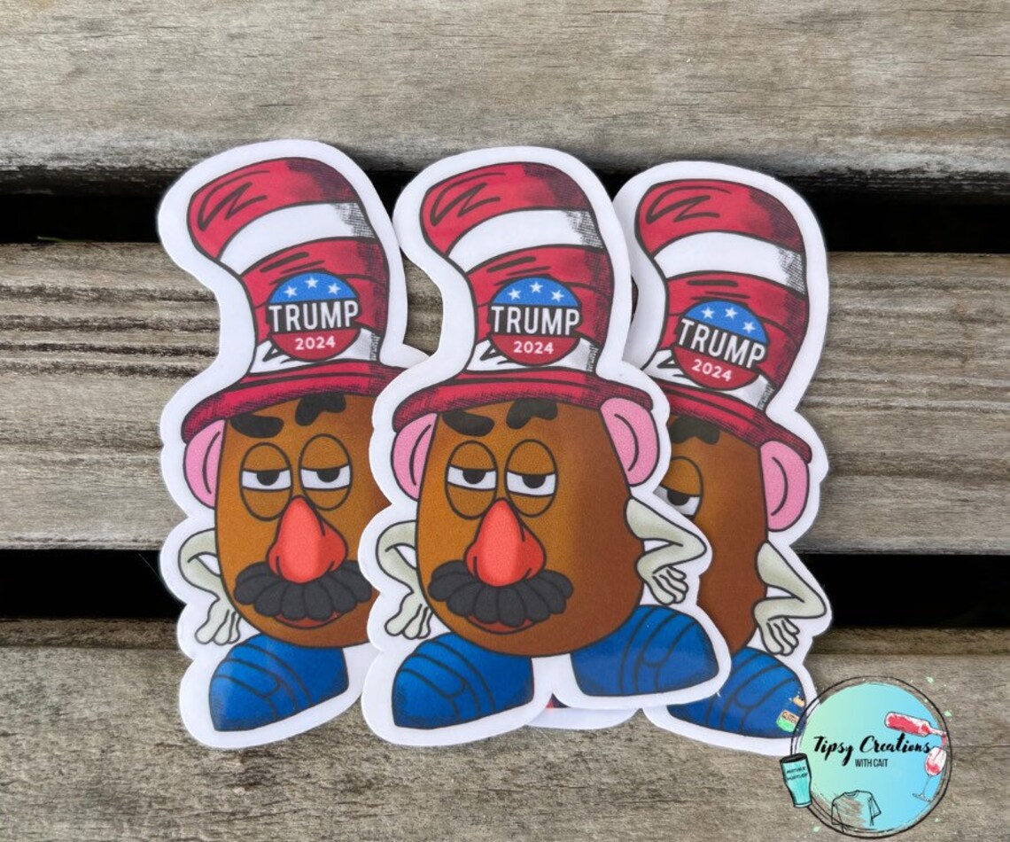 Mr. Potato Head Dr. Seuss Trump Republican Sticker - Etsy