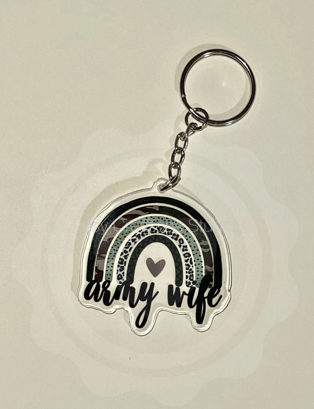 Army Wife, Military Wife Keychain, Army Wife, Army Keychains ...