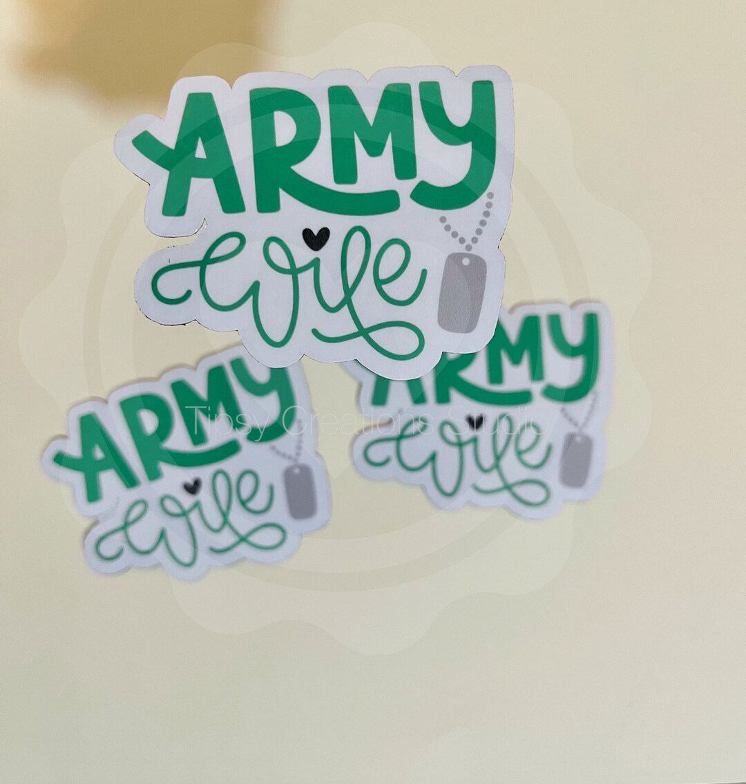Army Wife Sticker Proud Army Wife Military Wife Stickers - Etsy