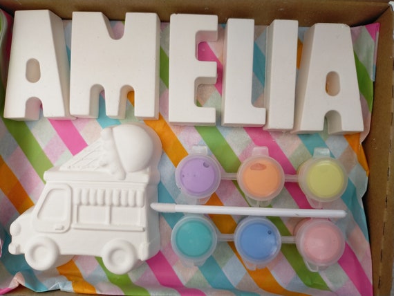 Painting Your Own Name Kit Kids Fun Activities Personalised | Etsy