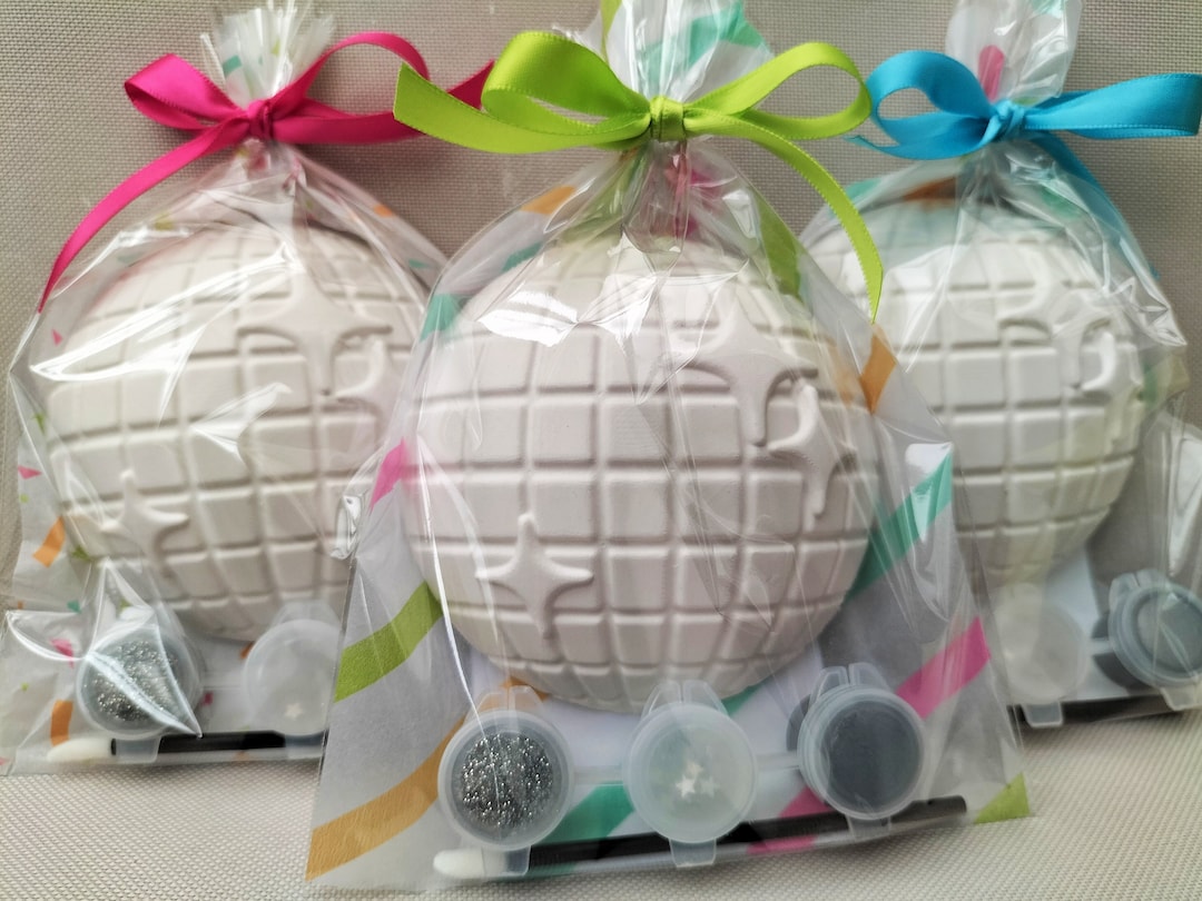Glitter Ball/disco Ball Party Bag Fillers, Paint Your Own Glitter Ball ...
