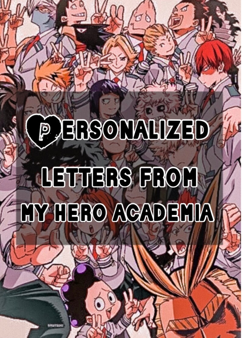 Personalized Letters From My Hero Academia Class 1-A | Etsy