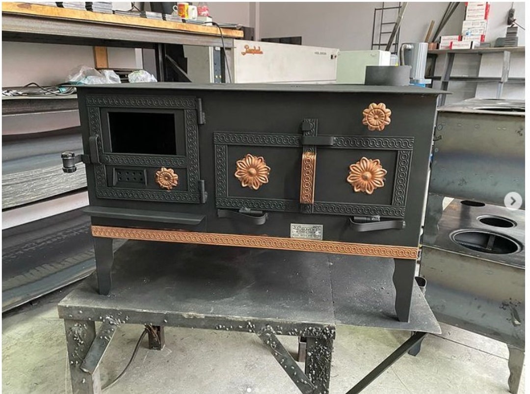 Wood & Coal Burning Cooker Stove: Handmade Iron Camping Oven - Etsy