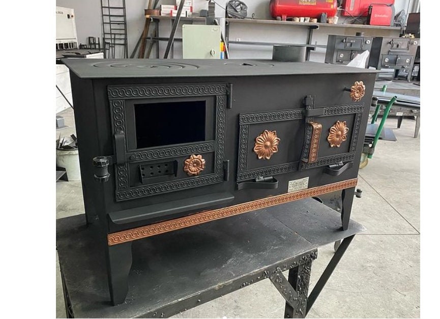 Wood & Coal Burning Cooker Stove: Handmade Iron Camping Oven - Etsy
