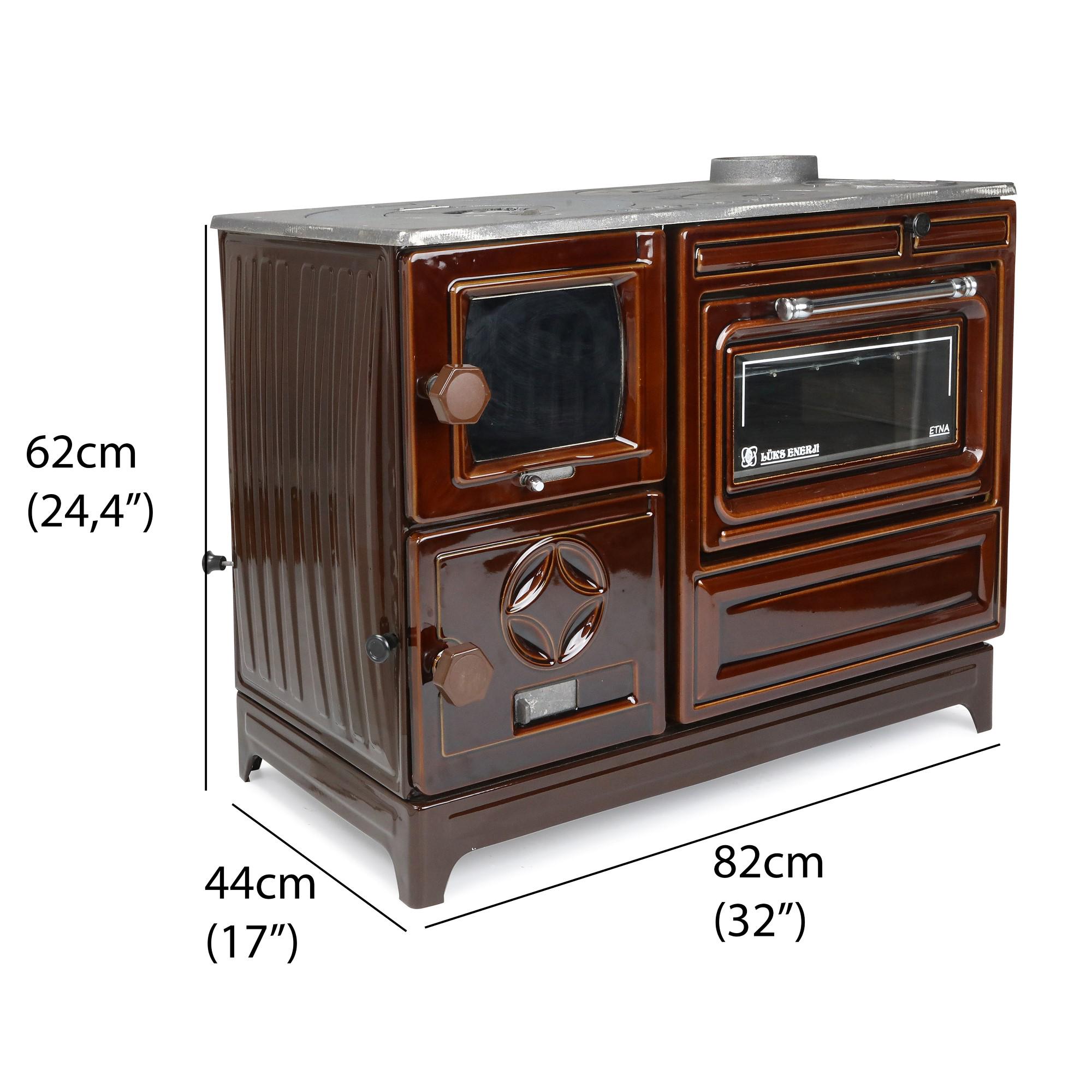 Enameled Cast Iron Wood Burning Stove With Oven - Coal Cooker - Etsy