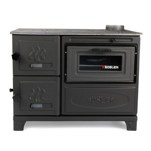 Modern Matte Black Cooker Stove: Wood & Coal Burning Oven - Etsy
