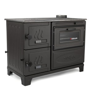 Modern Matte Black Cooker Stove: Wood & Coal Burning Oven - Etsy