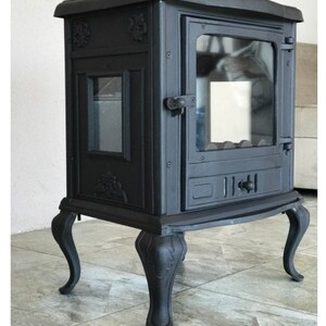 Small Plasma Triple Glazed Cast Iron Stove, Mini Fireplace, Cast Iron ...
