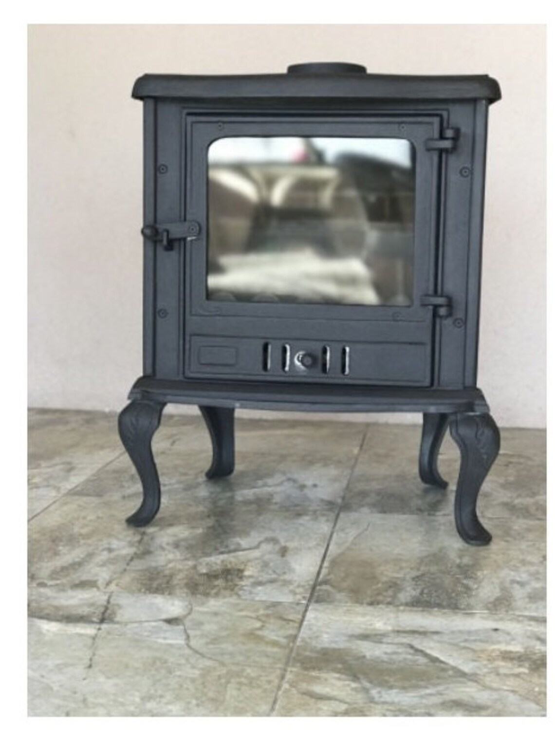 Small Plasma Triple Glazed Cast Iron Stove, Mini Fireplace, Cast Iron ...