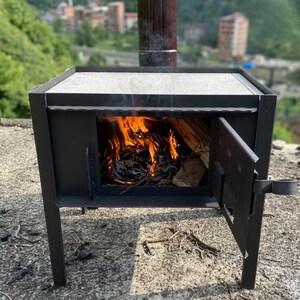 Handmade Portable Camping Stove: Stone Barbecue & Tent Caravan Cooker ...