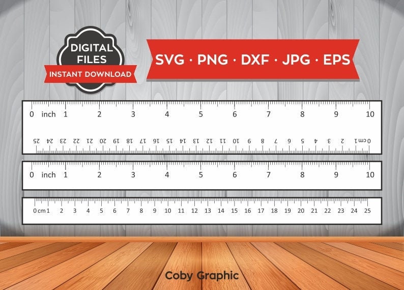 Ruler File. Files Prepared for Cricut. SVG Clip Art. Digital - Etsy UK