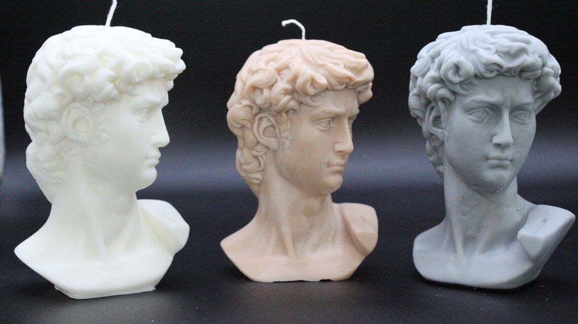 Candle ON SALE David Candle Bust David Candle Sculpture - Etsy