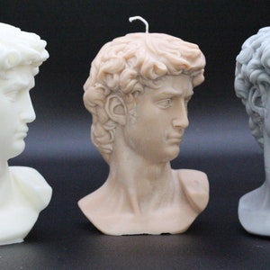 Candle, ON SALE, David Candle, Bust David Candle, Sculpture Candle ...
