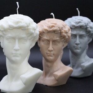 Candle, ON SALE, David Candle, Bust David Candle, Sculpture Candle ...