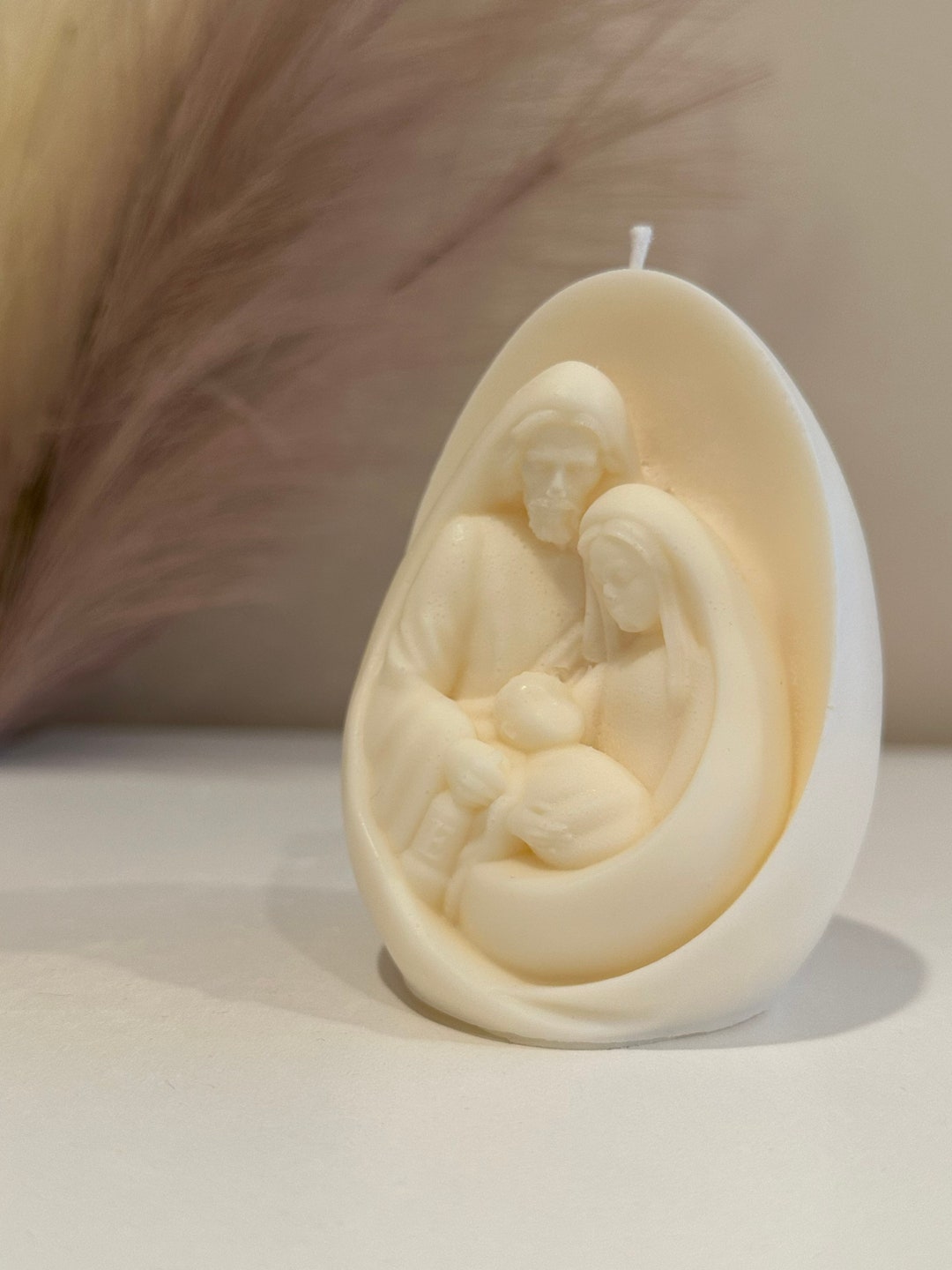 Nativity Family Candle - Etsy