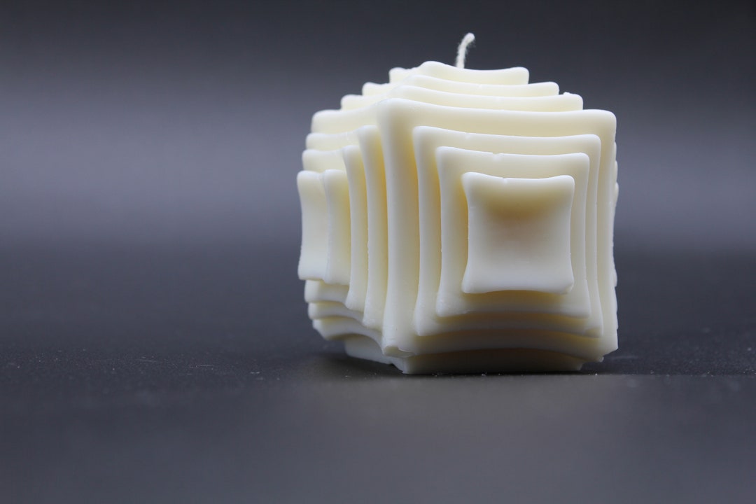 Candle, Cube Candle, Custom Cube Candle, Geometric Cube Candle, Home ...