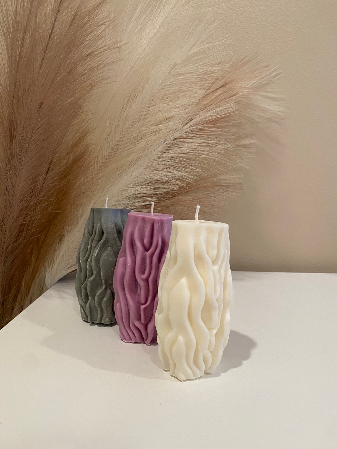 Stalactite Water Ripple Carved Candle - Etsy