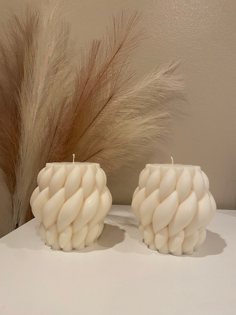 Braided Pillar Candle - Etsy