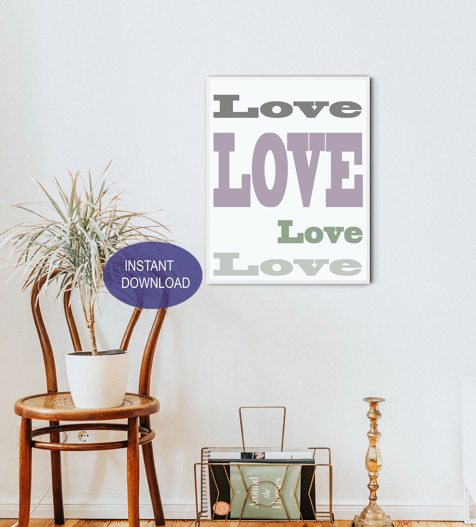 Love Sign Printable. Digital Download. Wall Decor. - Etsy