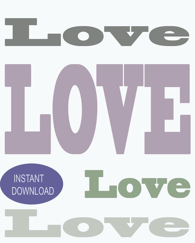 Love Sign Printable. Digital Download. Wall Decor. - Etsy
