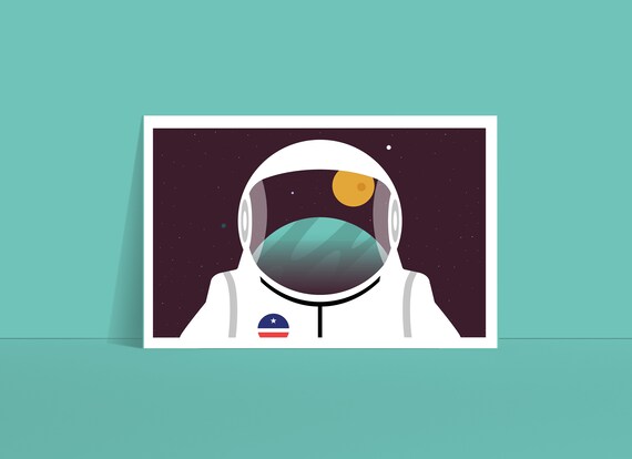 Space Minimal Art Print - Etsy