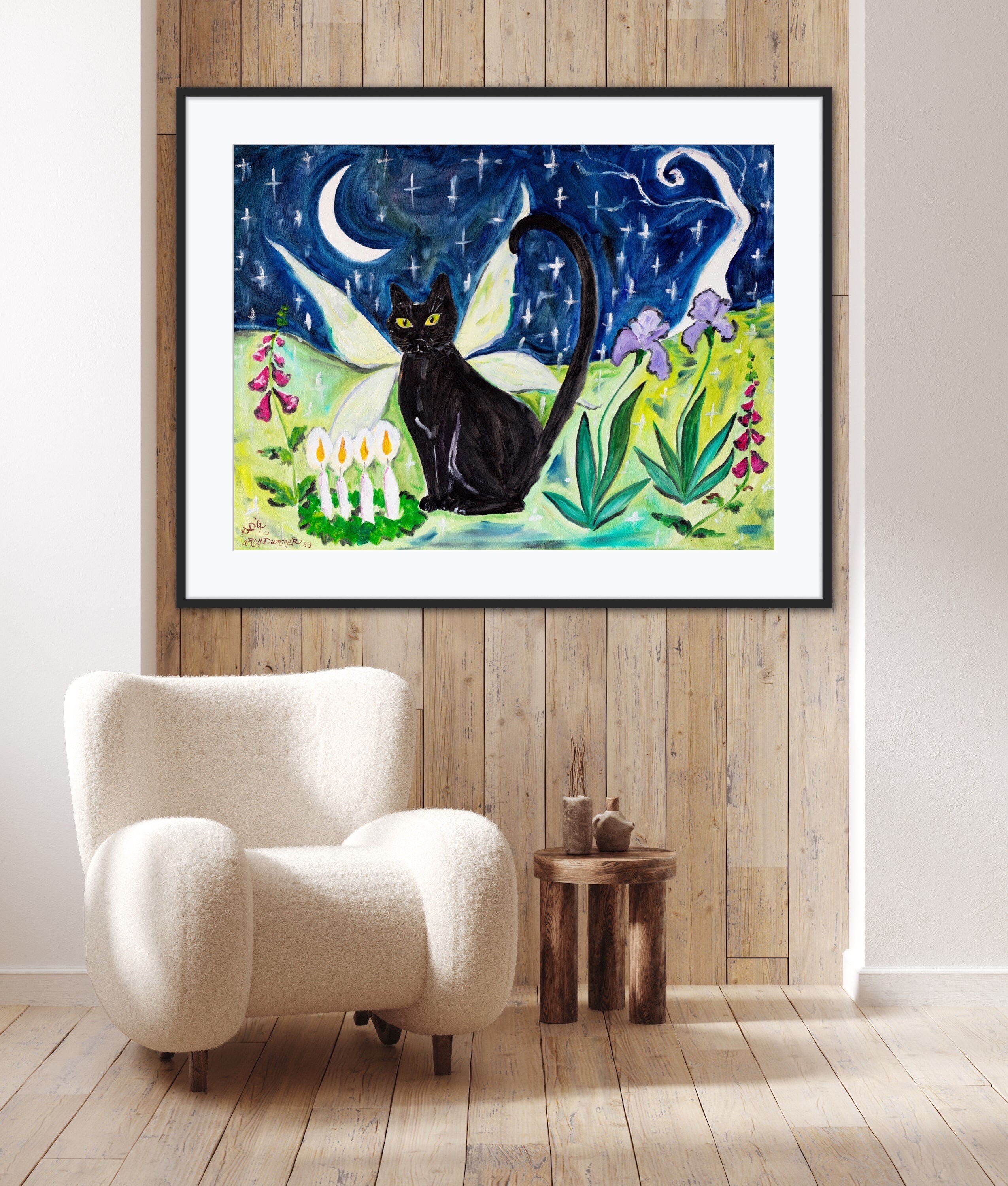 Cat Sìth Giclée Fine Art Print of Oil Painting Celtic Irish Scottish ...