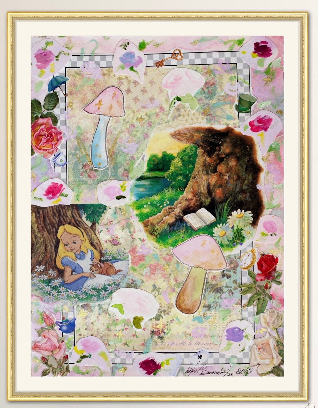 Alice’s Journey Into Subconscious Giclée Fine Art Print Mixed Media ...