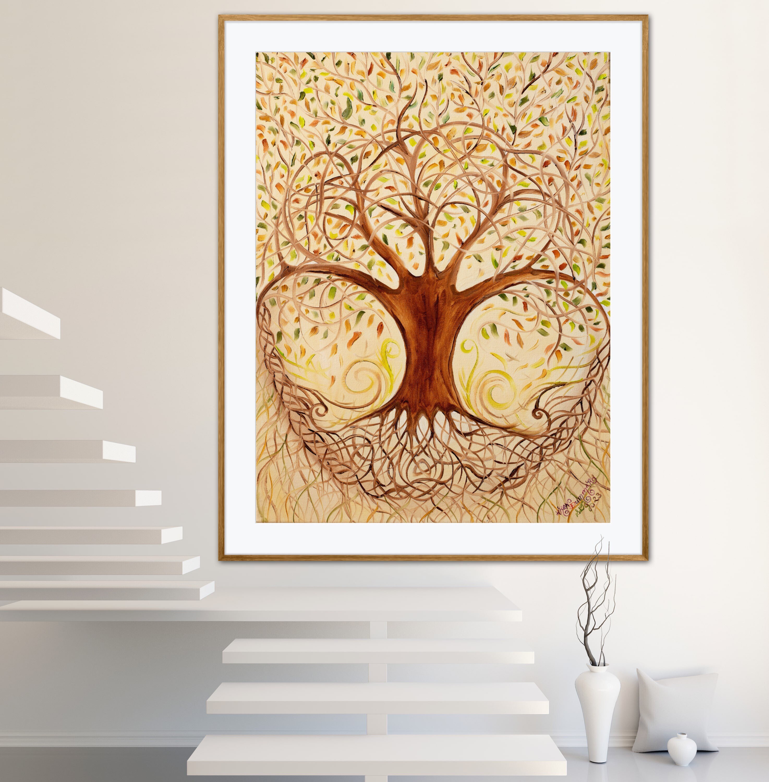 Tree of Life Giclée Fine Art Print of Oil Painting Celtic Norse Elvish ...