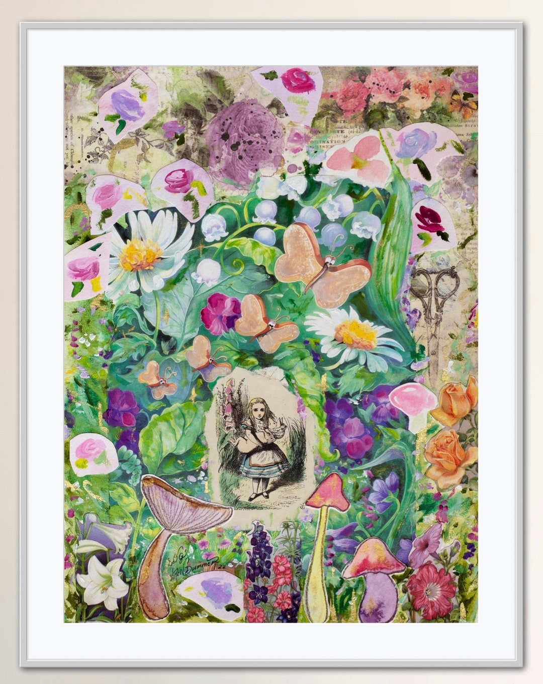 Cuiouser and Curiouser Pig Baby Giclée Fine Art Print Mixed Media ...