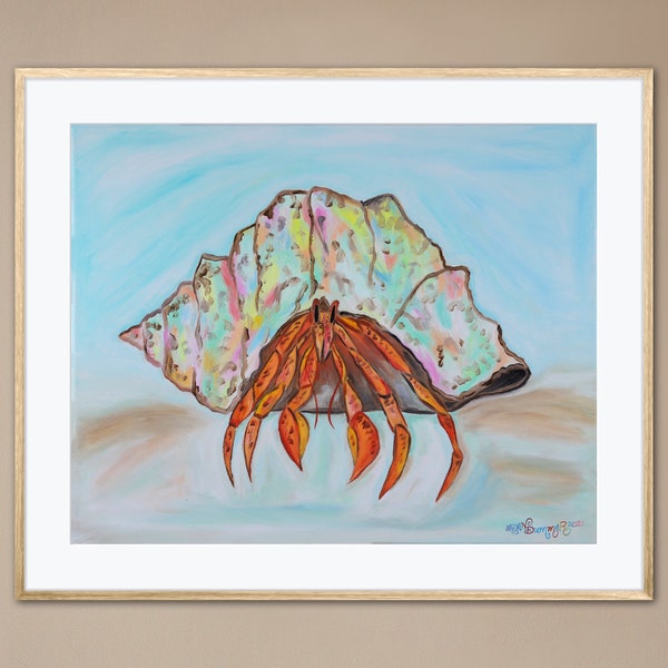 Hermit Crab Painting - Etsy