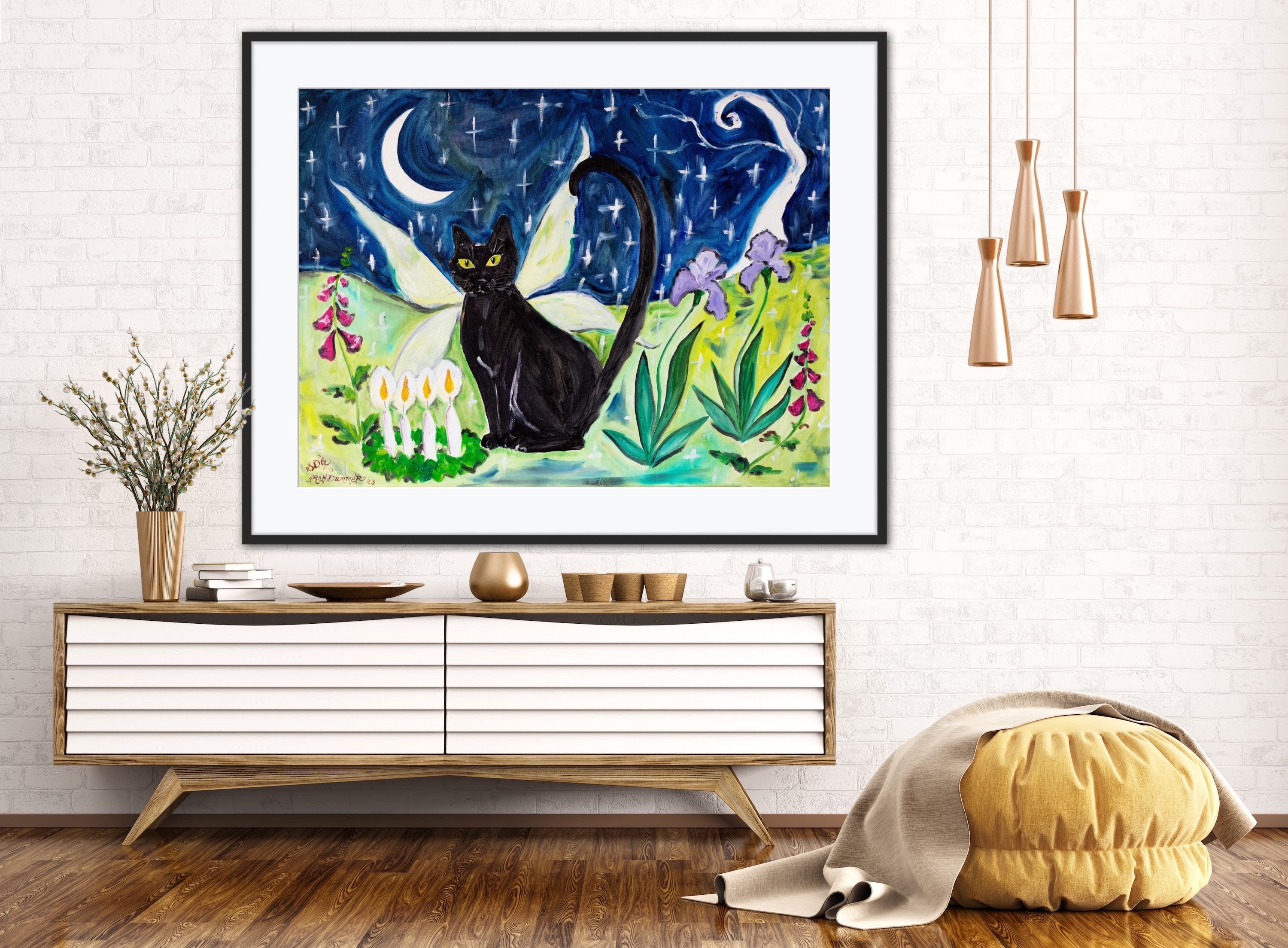 Cat Sìth Giclée Fine Art Print of Oil Painting Celtic Irish Scottish ...