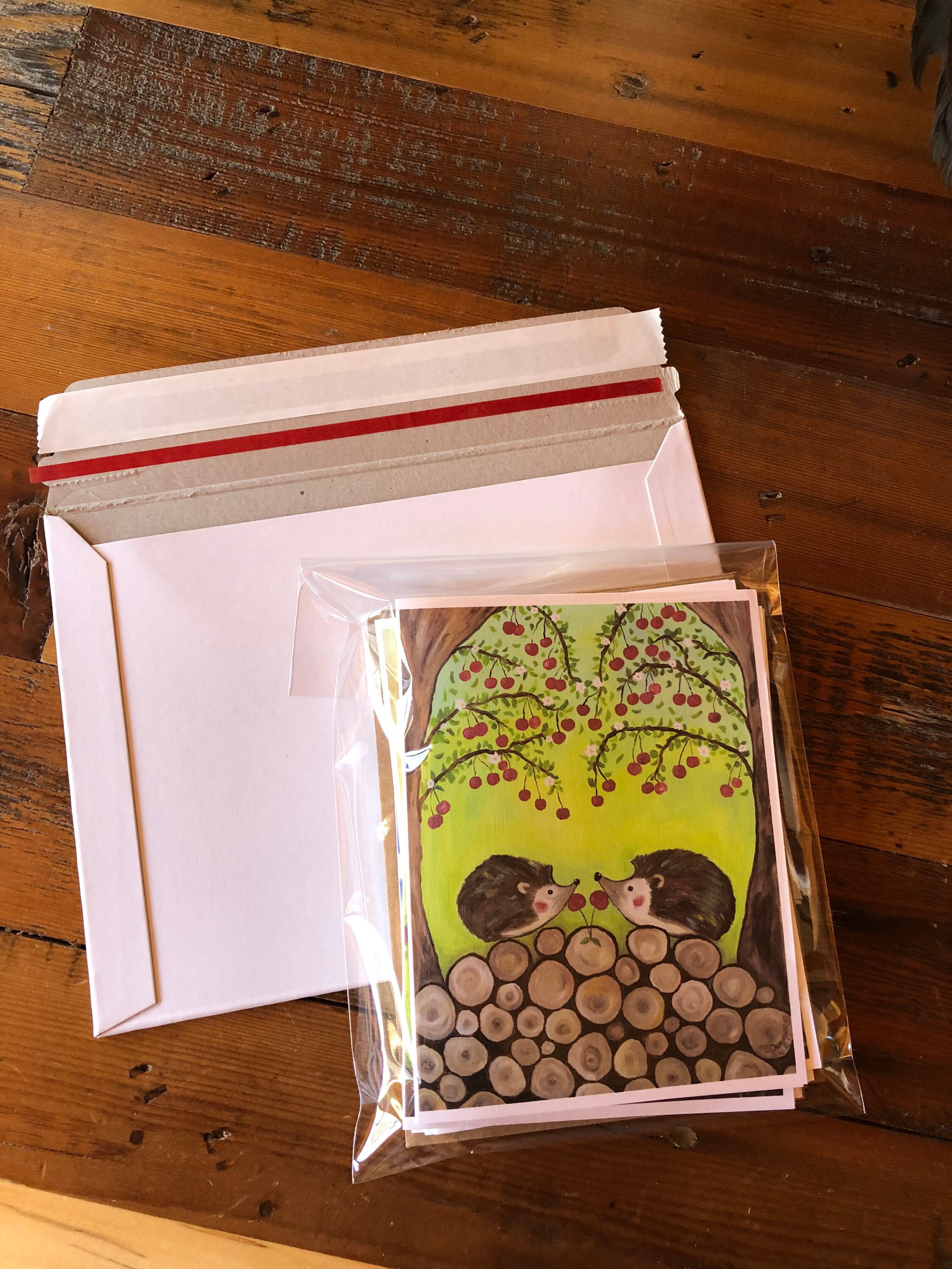 Woodland Critters 5 Pack Blank Greeting Cards in Art Print of Original ...