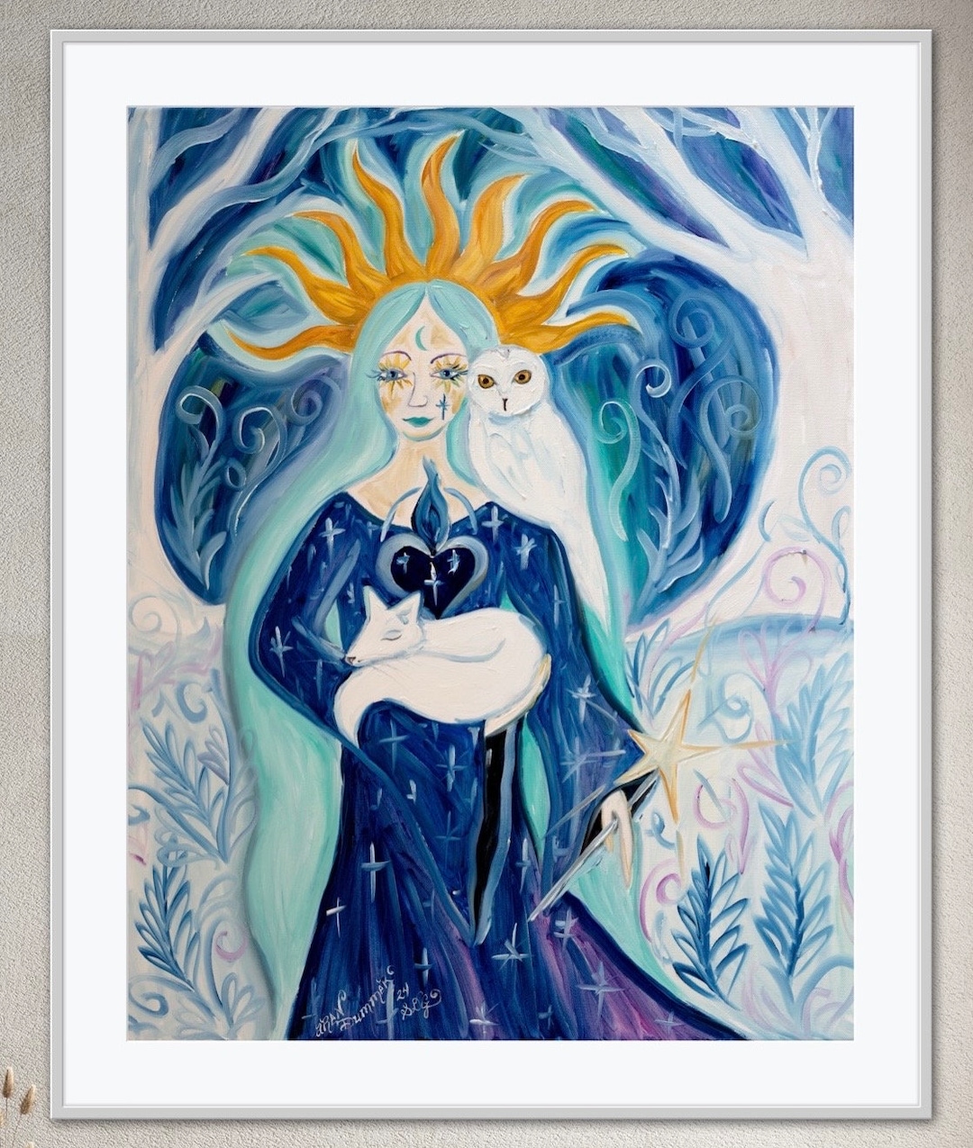 Bringer of Light Imbolc Goddess Brigid Giclée Fine Art Print of Oil ...